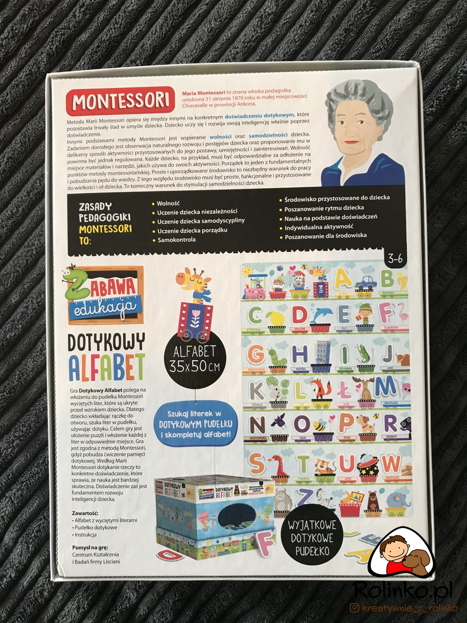 Puzzle alfabet dotykowy Lisciani to przyjemna nauka literek - ROLINKO