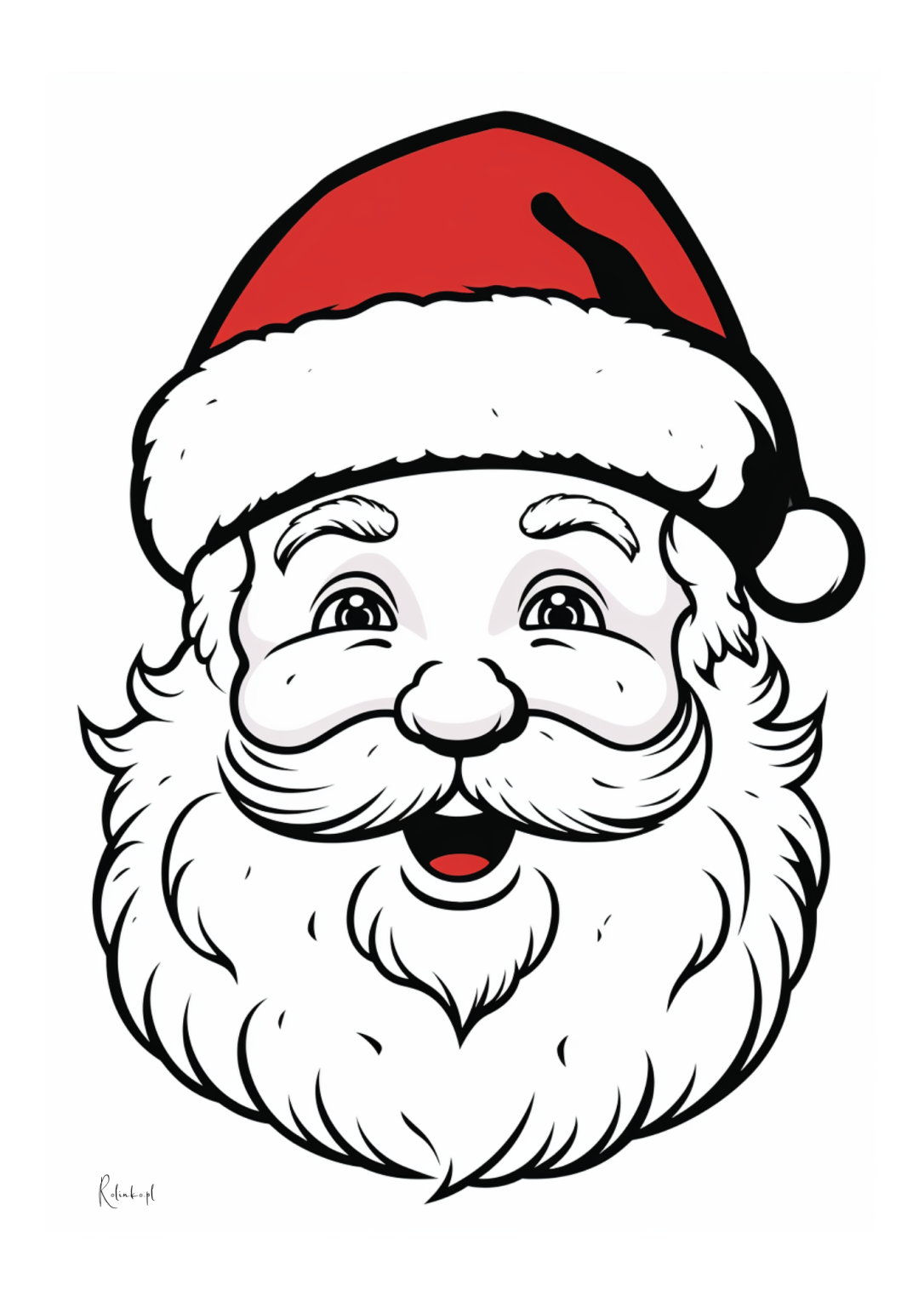 Święty Mikołaj w kolorze do druku - ROLINKO