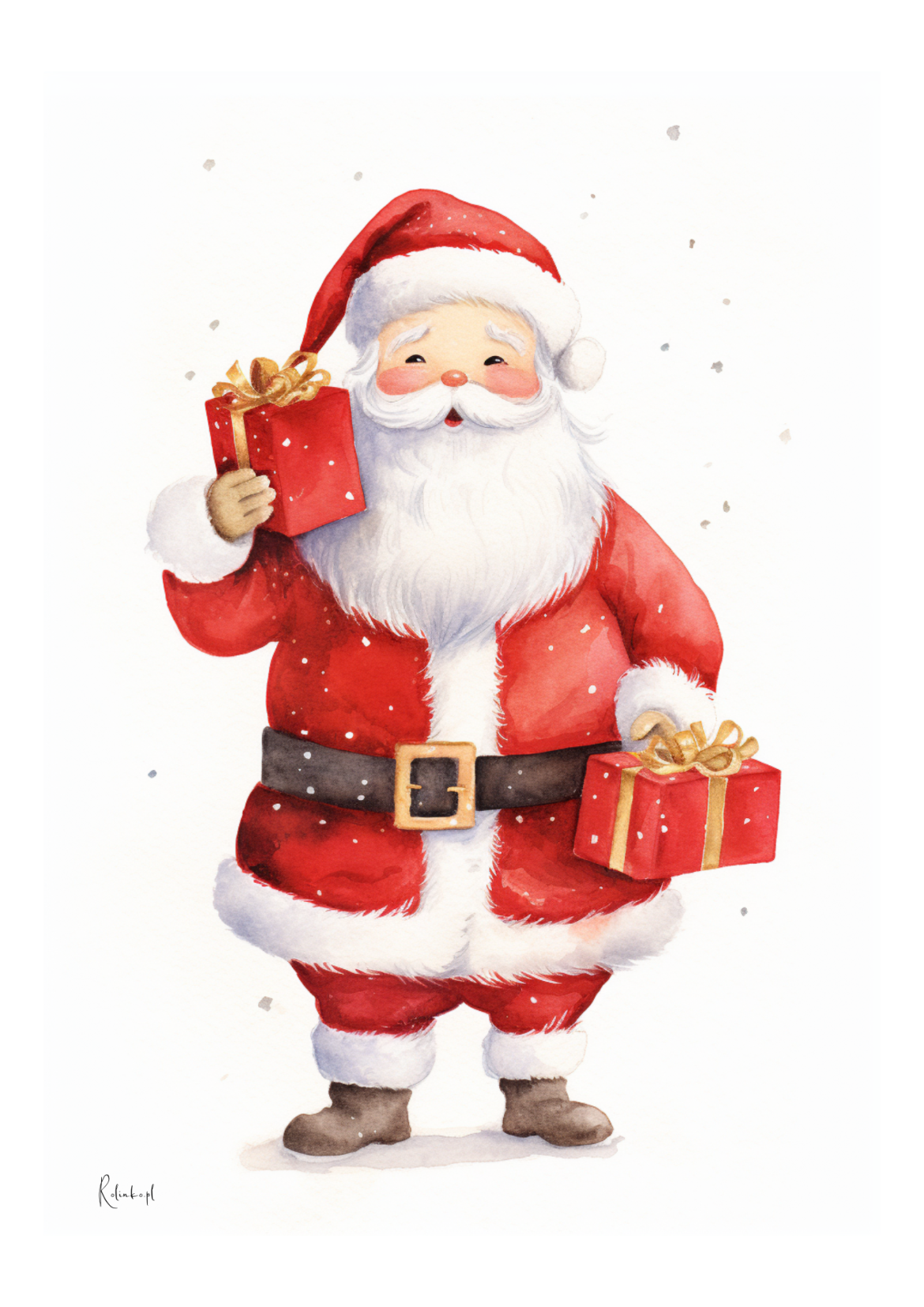 Święty Mikołaj w kolorze do druku - ROLINKO