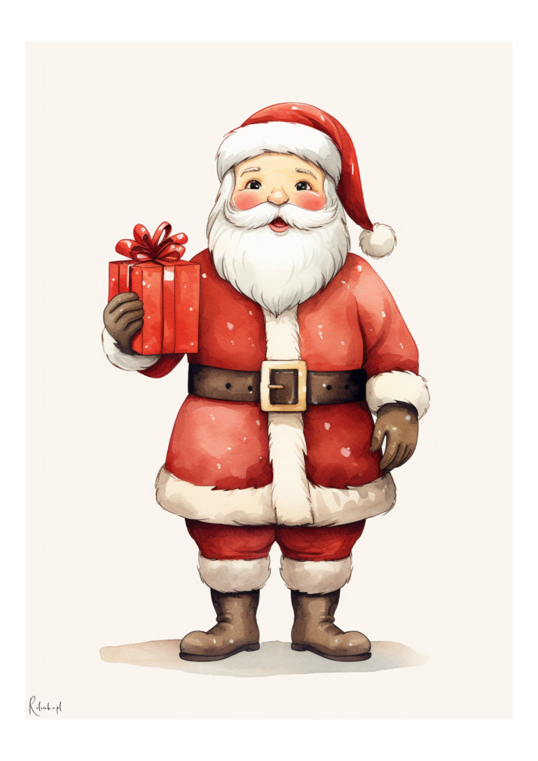 Święty Mikołaj w kolorze do druku - ROLINKO