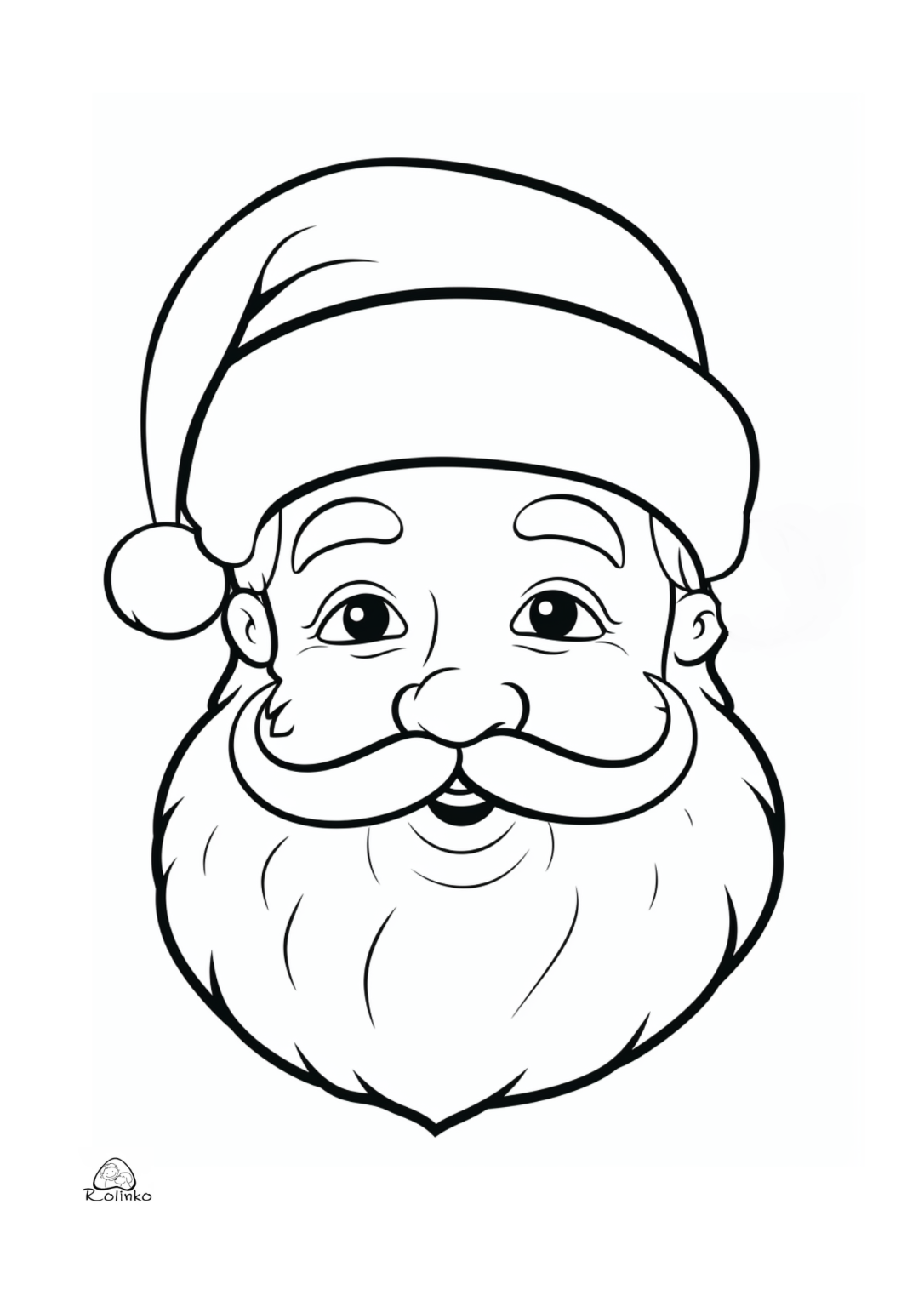 Święty Mikołaj kolorowanki świąteczne do druku - ROLINKO