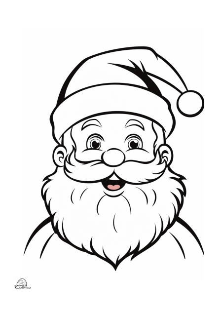 Święty Mikołaj kolorowanki świąteczne do druku - ROLINKO