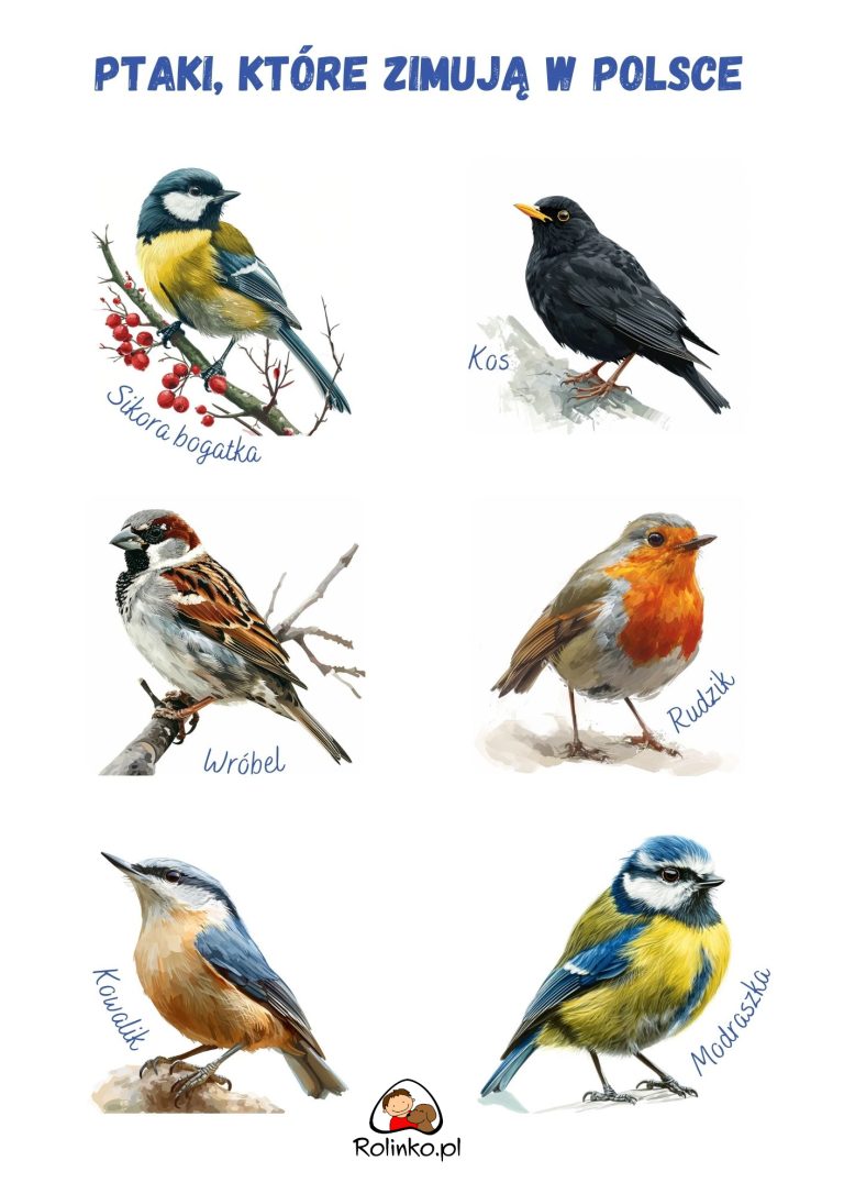 Czym i jak dokarmiać ptaki zimą? Kolorowanki i ilustracje do druku ...